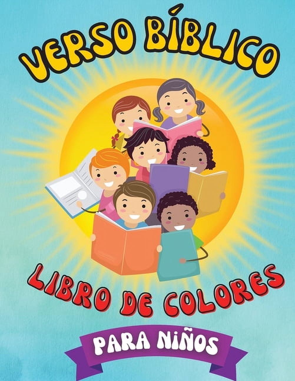 Verso Bíblico Libro De Colores : Libro Cristiano Para Colorear, Fácil Y Sencillo, Para Niños De ...