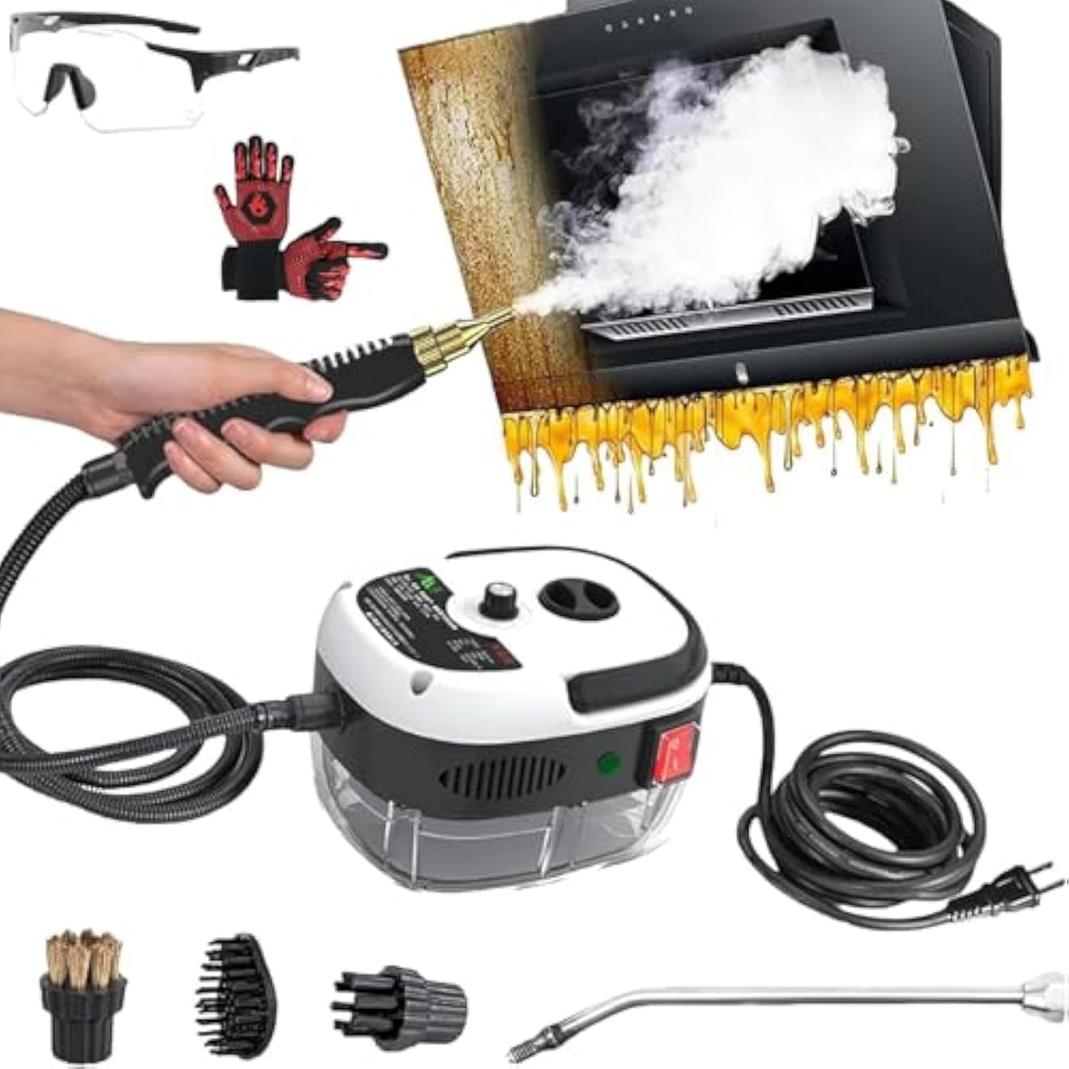 Versora Pro Car Steam Cleaner 2500W High - Temp Portable Machine, 6 ...