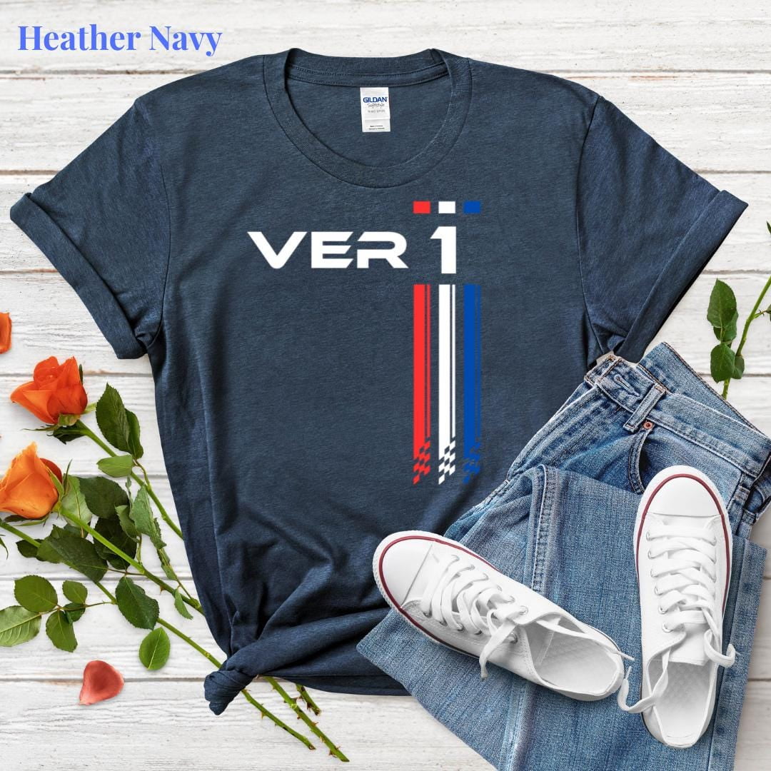 Verstappen Red Bull T-Shirt, Max Formula 1 Fan, Trendy F1 Unisex Tee ...
