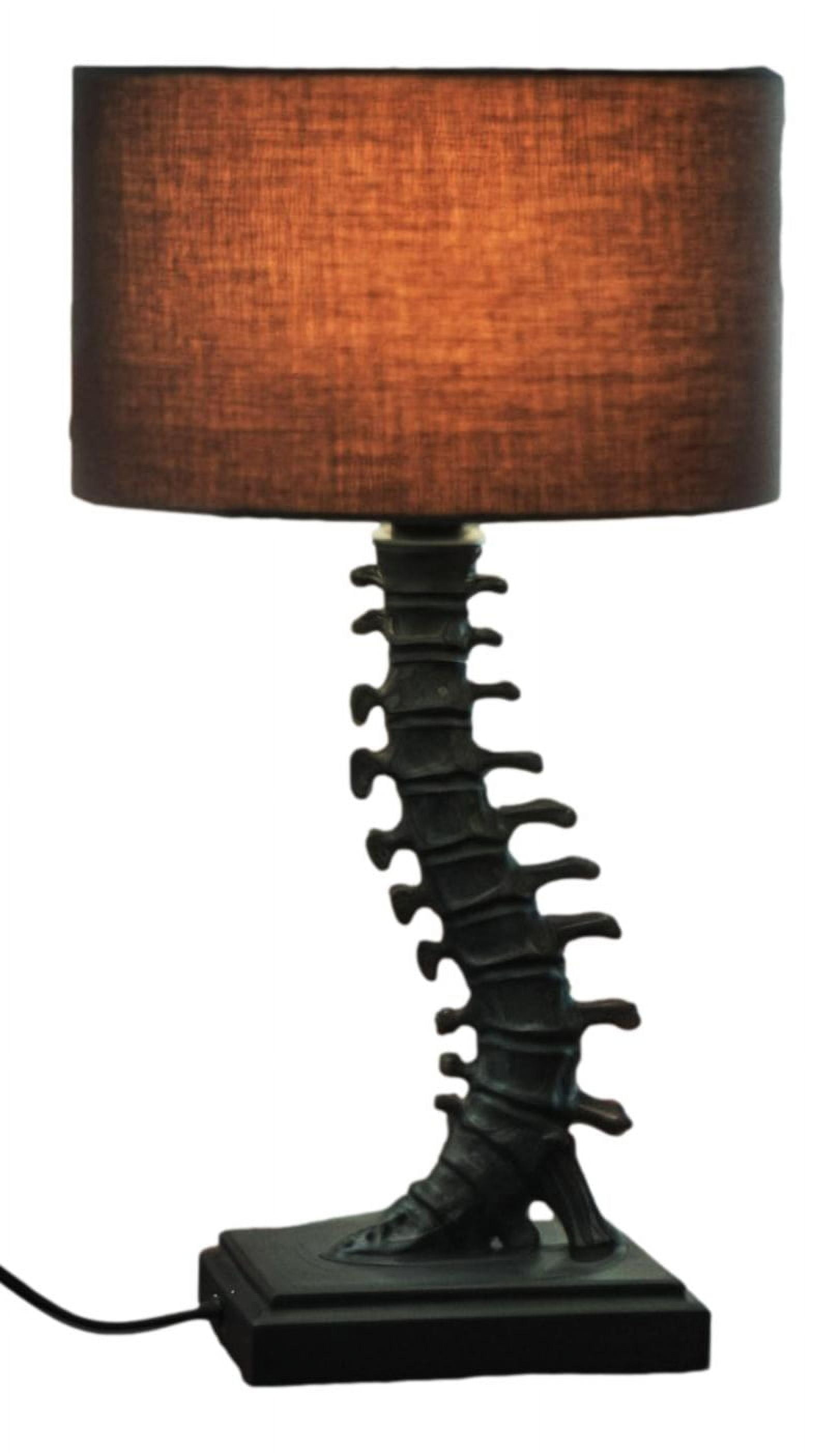 Vertebrae Back Bones Spine Skeleton Human Anatomy Table Lamp With Black ...