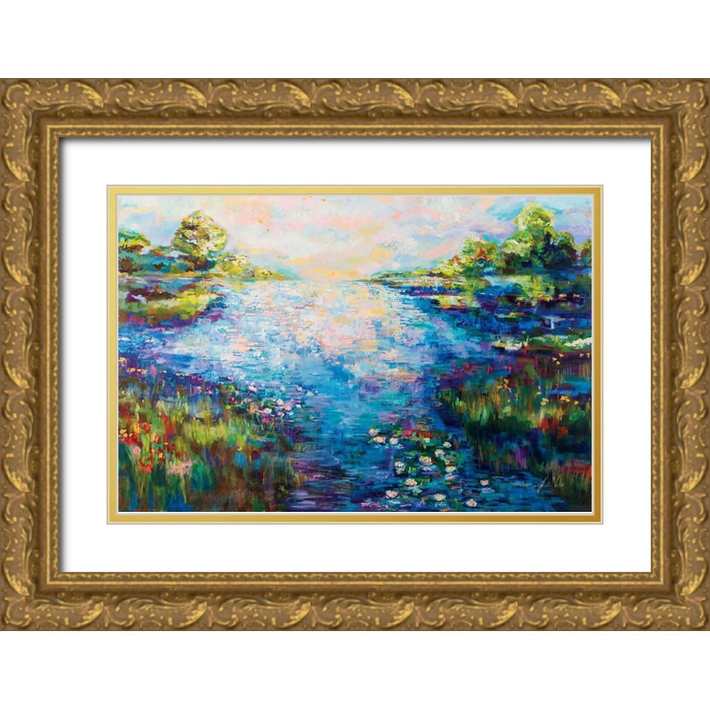 Vertentes, Jeanette 18x13 Gold Ornate Wood Framed with Double Matting ...