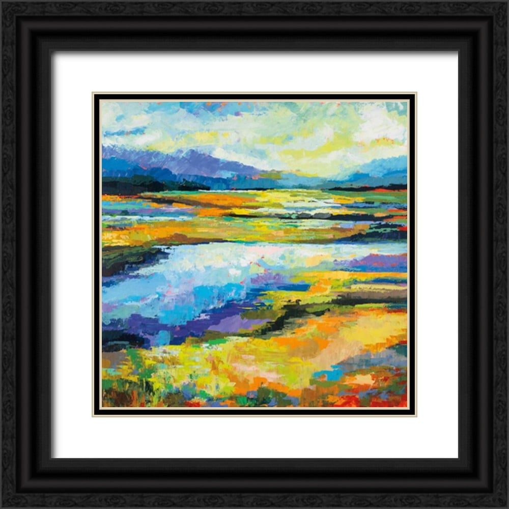 Vertentes, Jeanette 20x20 Black Ornate Wood Framed with Double Matting ...