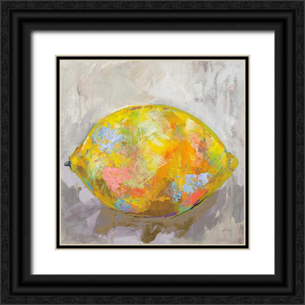 Vertentes, Jeanette 26x26 Black Ornate Wood Framed with Double Matting ...