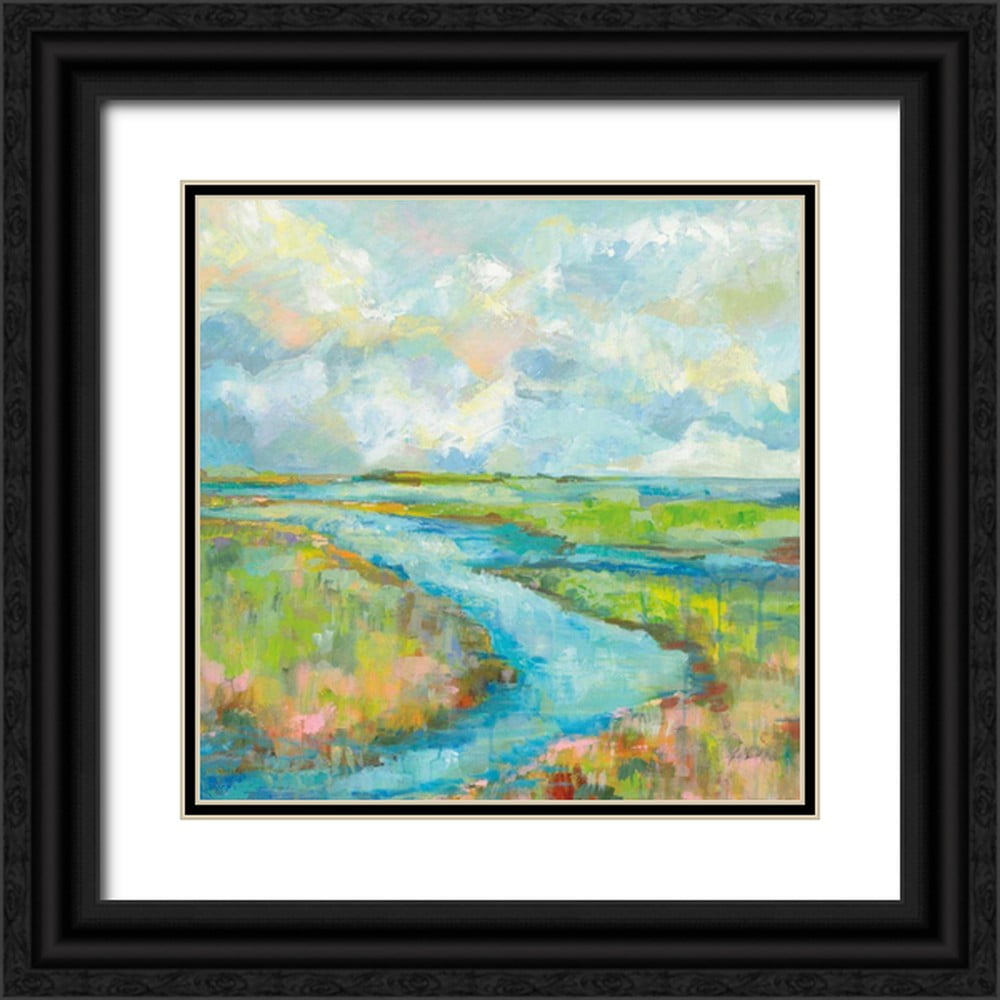 Vertentes, Jeanette 26x26 Black Ornate Wood Framed with Double Matting ...