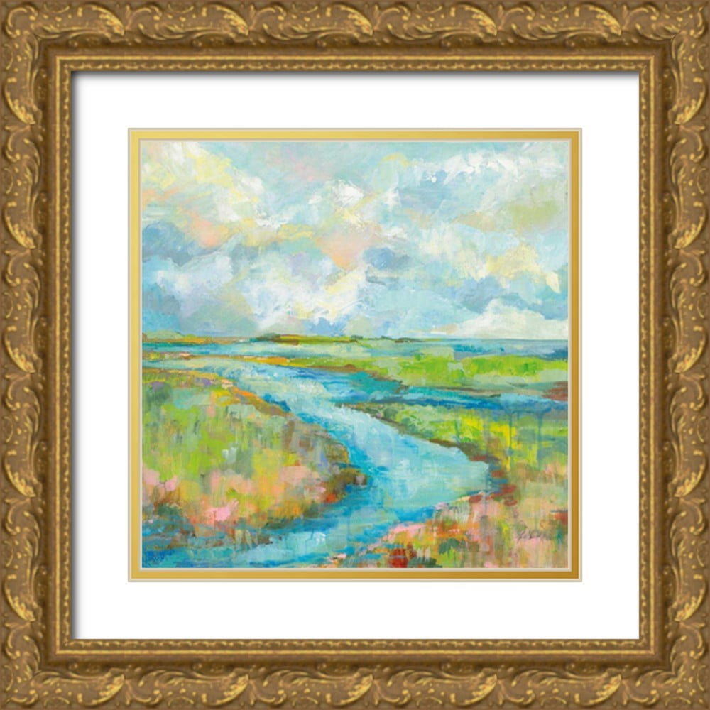 Vertentes, Jeanette 26x26 Gold Ornate Wood Framed with Double Matting ...