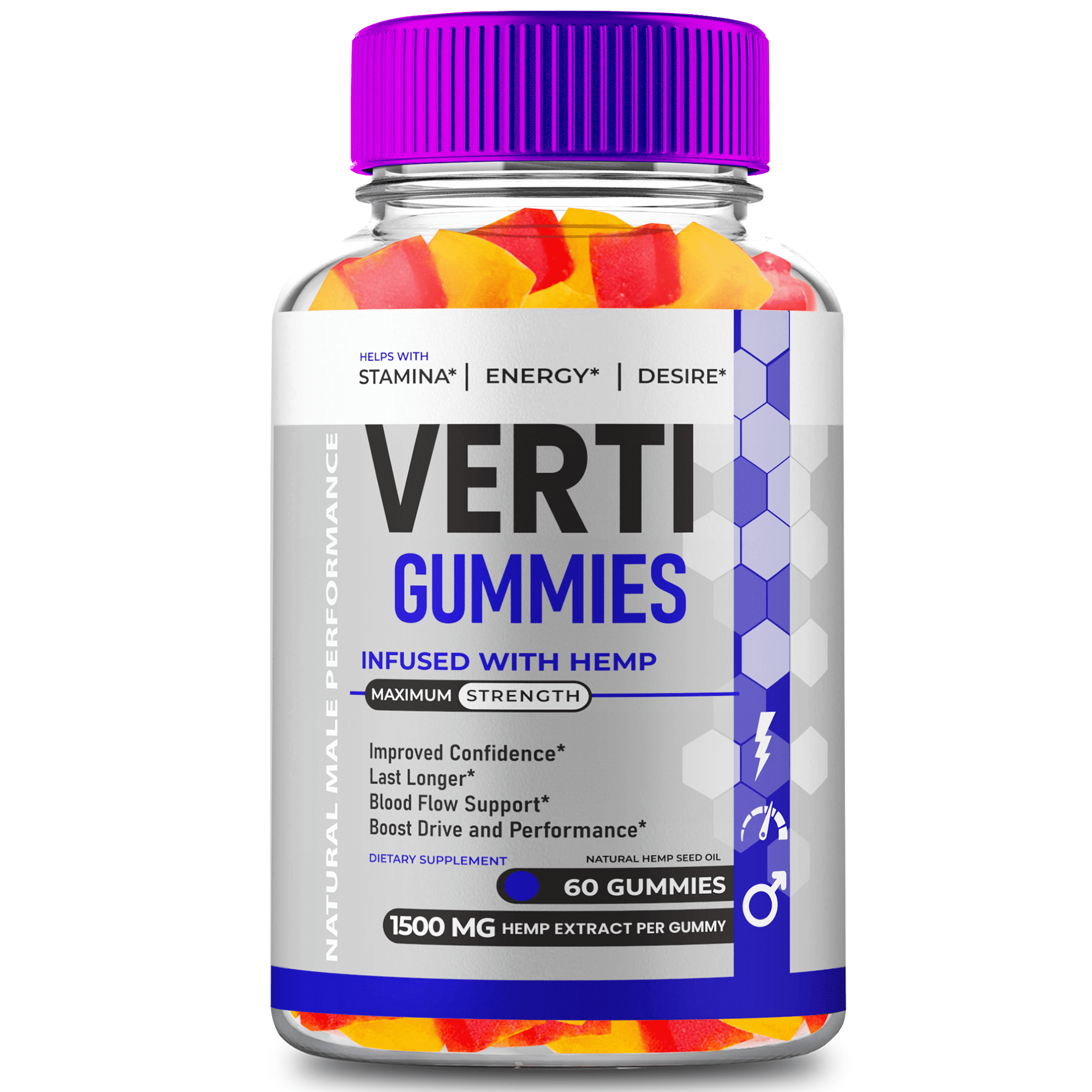 Verti Gummies with Seeds Organic Extract, VertiGummies Advanced Formula Gummy with Oil, Verti ...