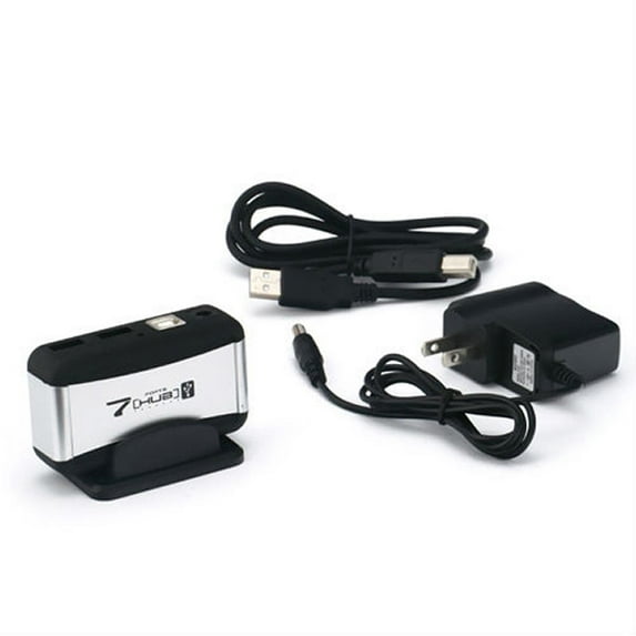 Vertical 7-Port USB Hub Stand Space Saving Aluminum Alloy Plug Play For ...