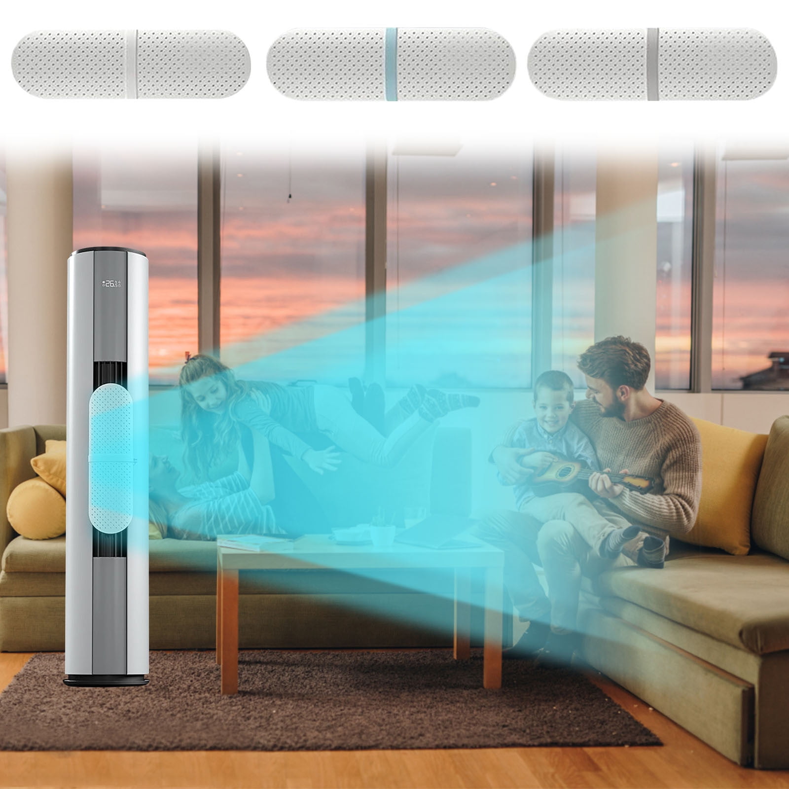 Vertical Air Deflector, Wall-Mounted Vent Baffle, Direct Airflow + Cold ...