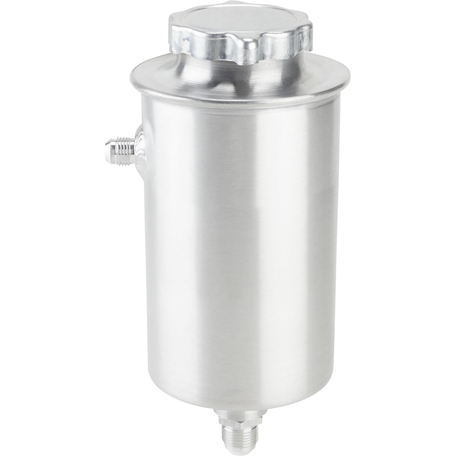Vertical Aluminum Power Steering Reservoir Tank: AN6 Top Return, AN8 or ...