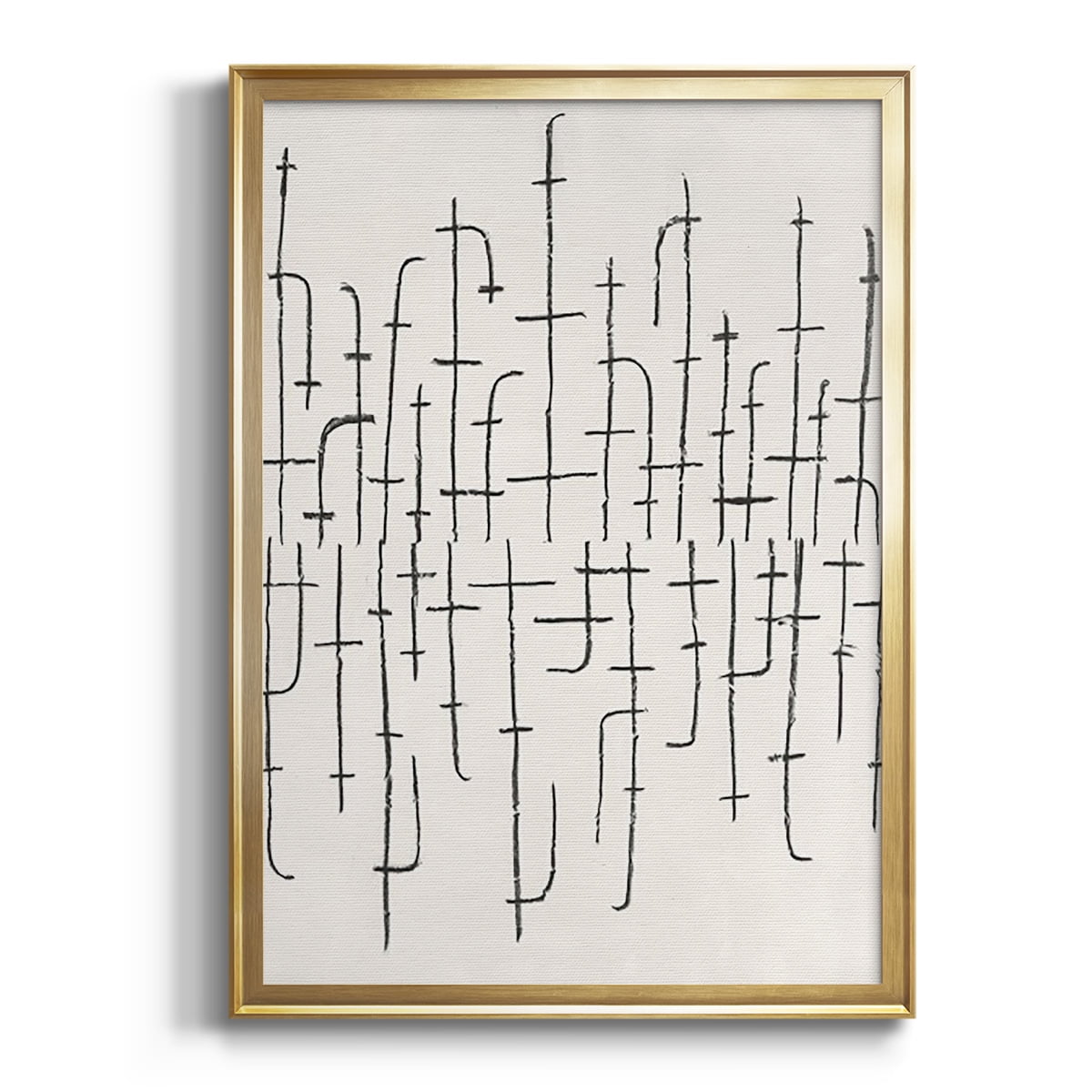Vertical Arrangement II Premium Framed Print, in Gold, Black, or Silver ...