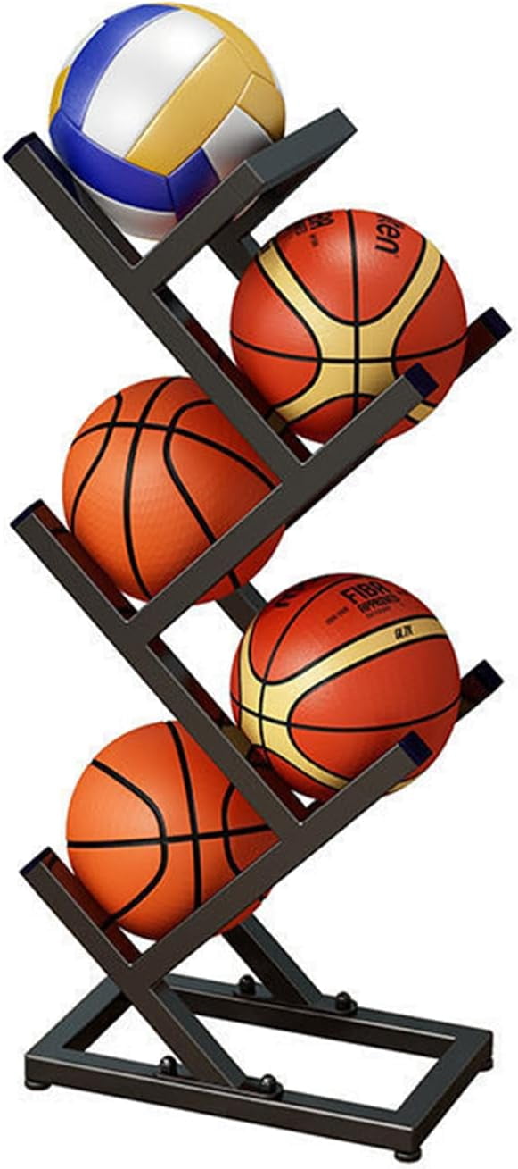 Vertical Ball Storage Rack, Freestanding Basketball Rack Holder And ...