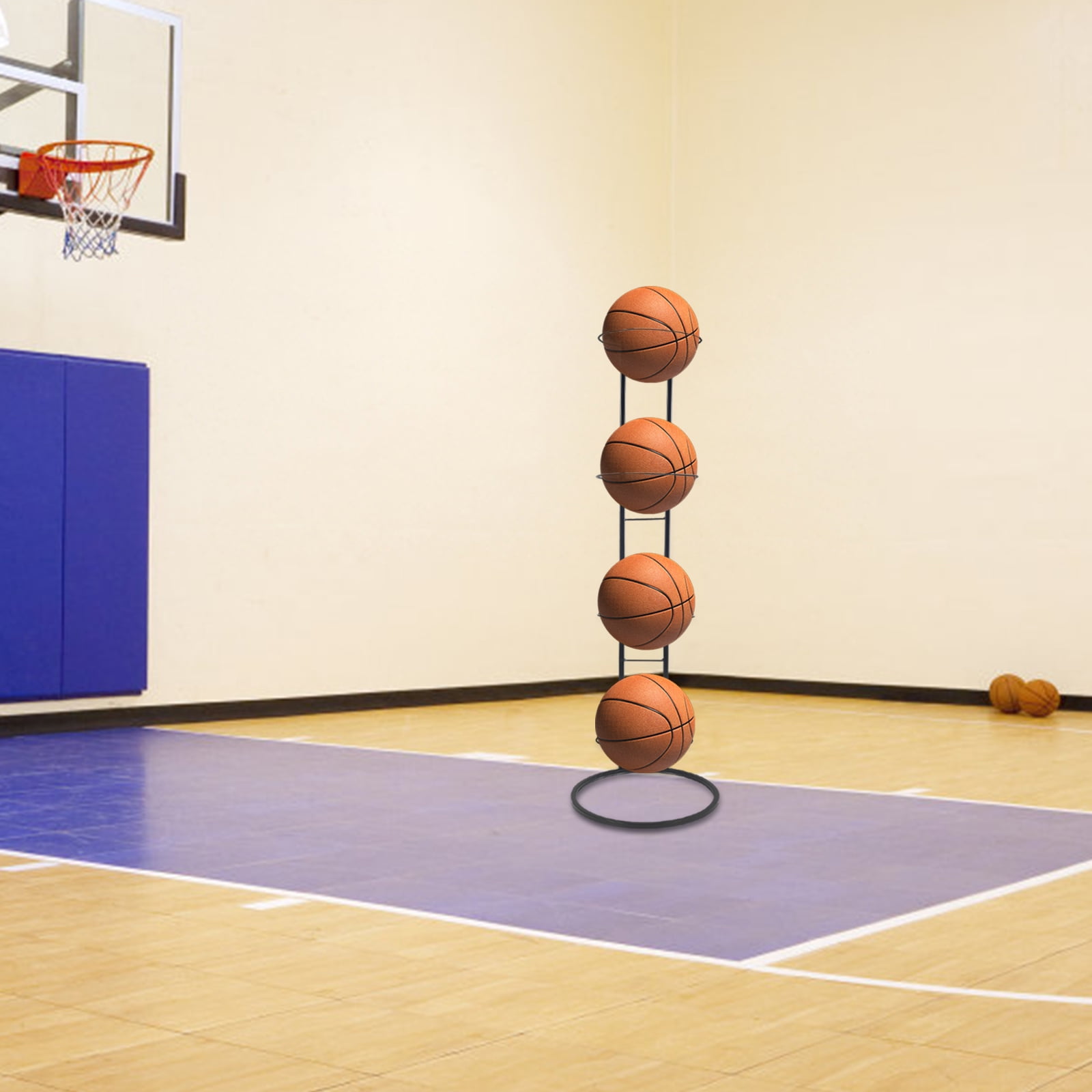 Vertical Ball Storage Rack, Wall-Mounted Garage Sports Equipment ...