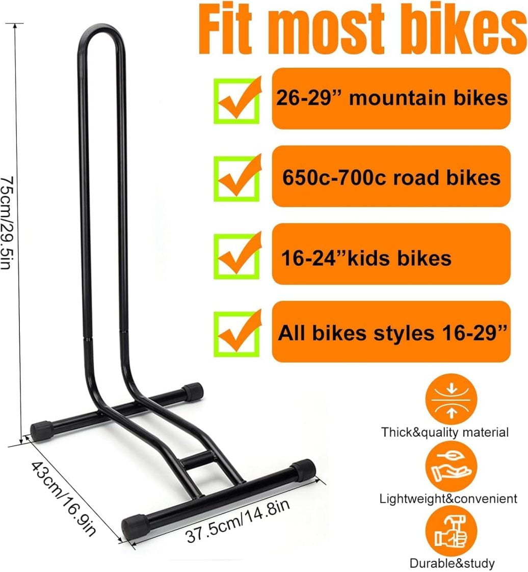 Vertical Bike Stand, Freestanding Indoor Bike Storage Rack for Garage ...