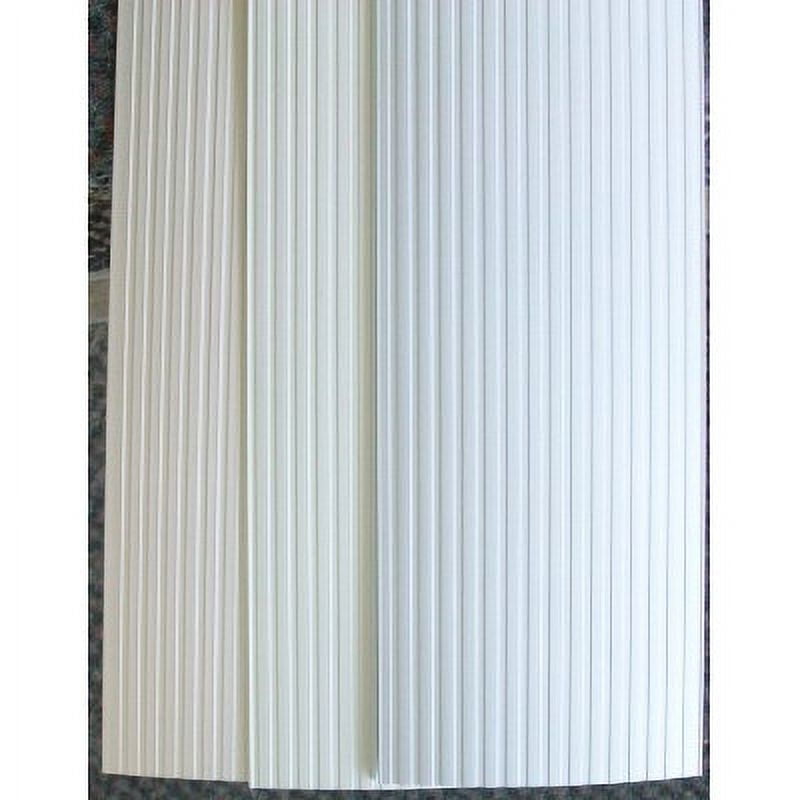 White Ribbed Vertical Blind Replacement Vanes - PVC - Easy Installation ...