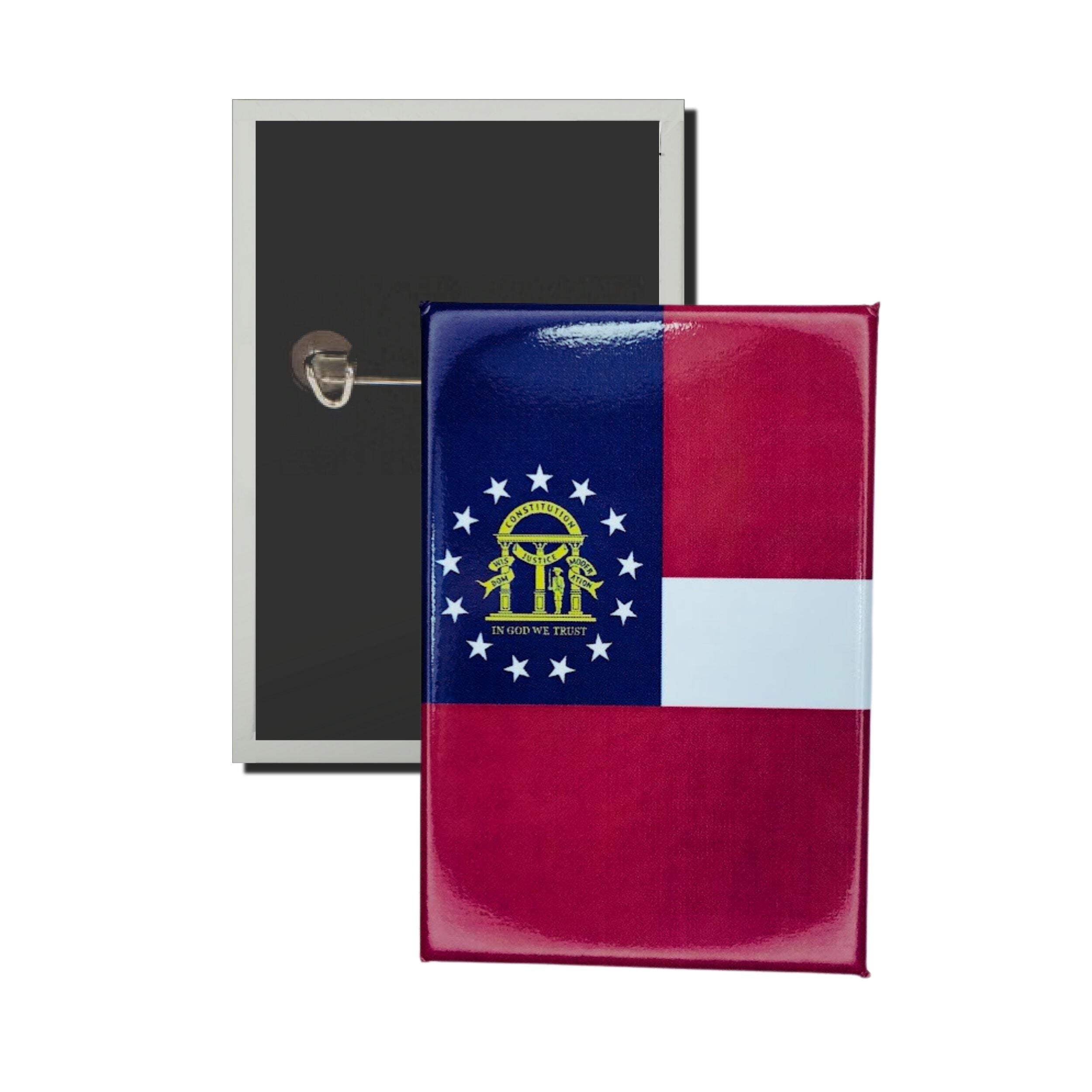 Vertical Button - State Flag Georgia - USA | Wearable Lapel Pin, Travel ...
