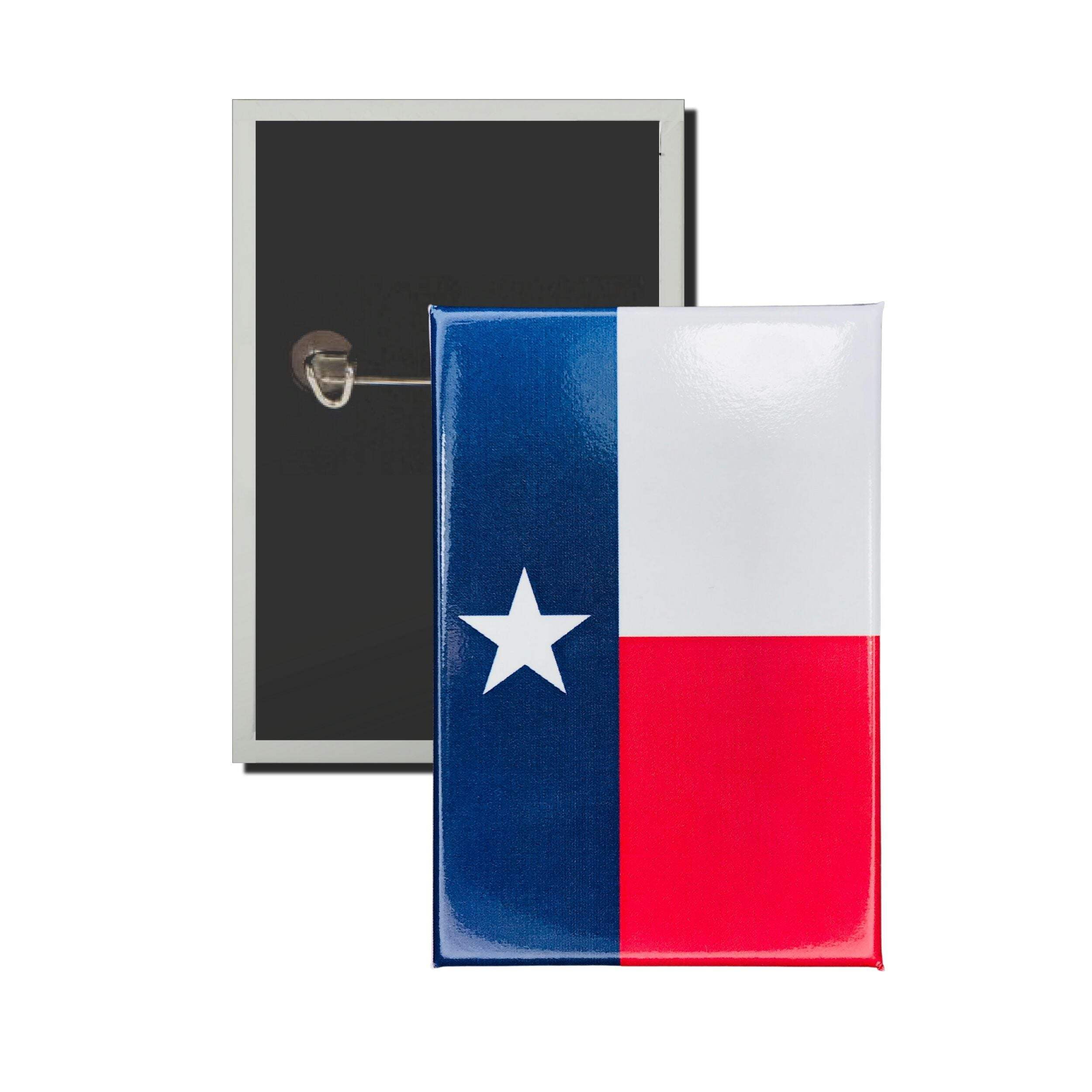 Vertical Button - State Flag Texas - USA | Wearable Lapel Pin, Travel ...