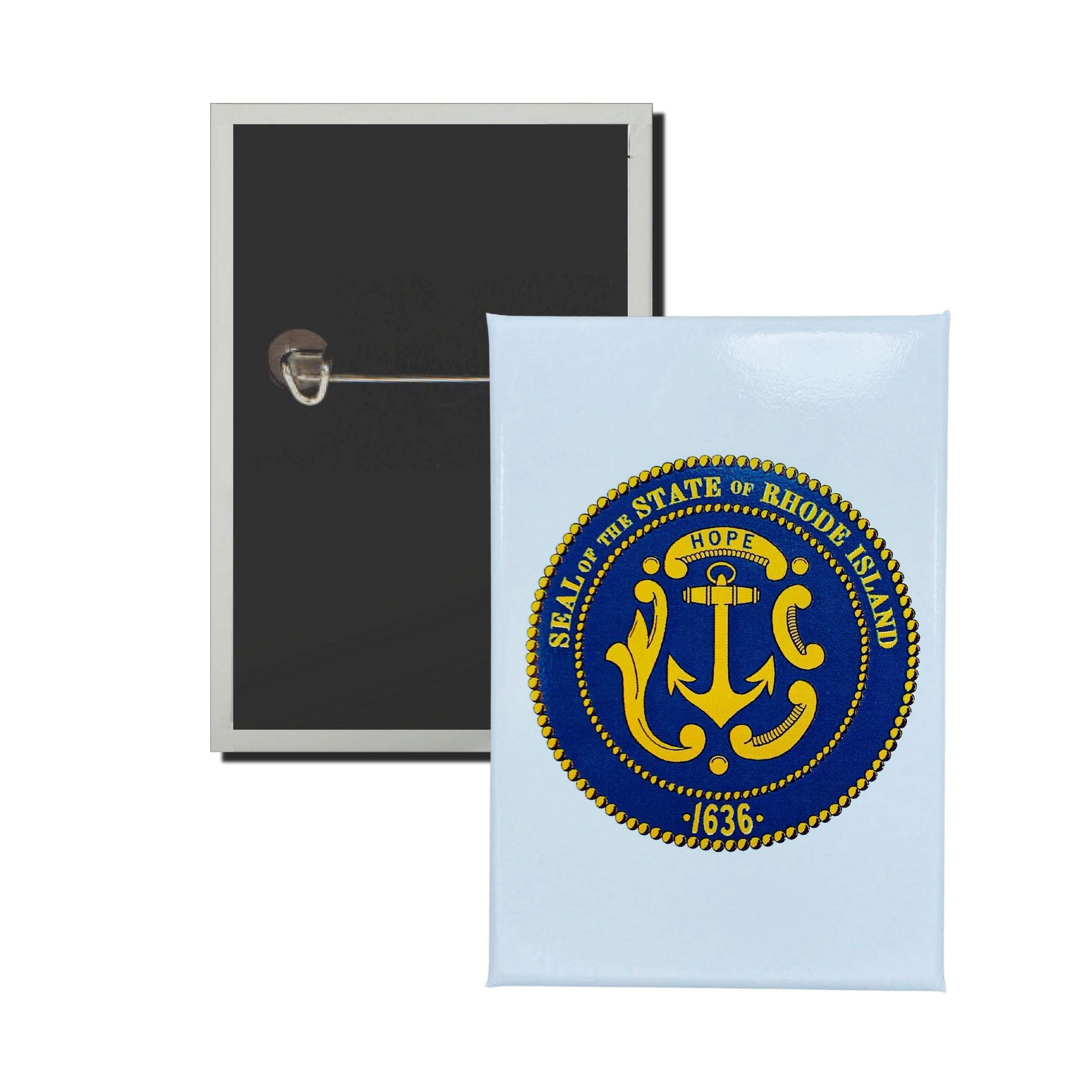Vertical Button - State Seal Rhode Island - USA | Wearable Lapel Pin ...