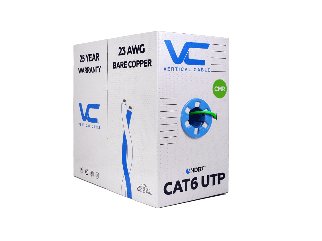 Vertical Cable 1000ft Solid Cat6 Cable - 23AWG 550MHz CMR-Green ...