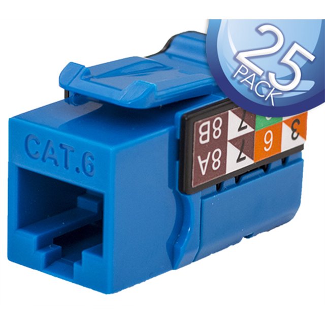 Vertical Cable CAT6 RJ45 Keystone Jack Ethernet Network Connector ...