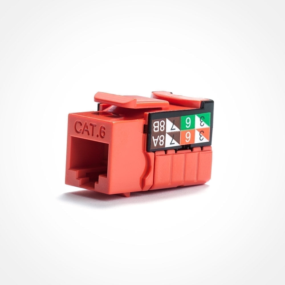 Vertical Cable CAT6 RJ45 Keystone Jack, V-Max Series - Orange Color ...