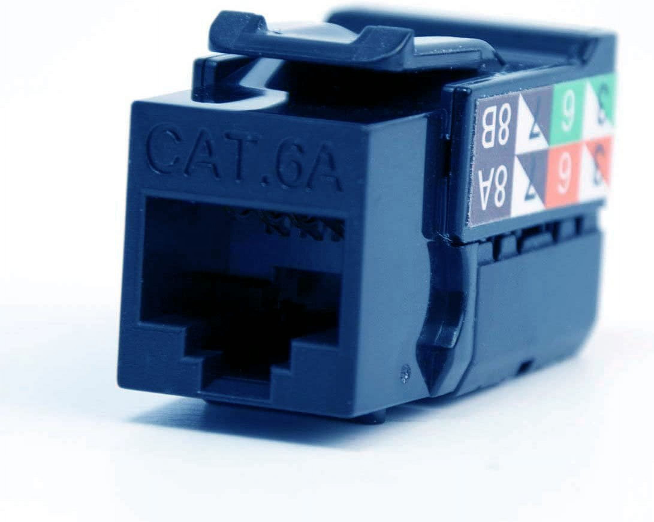 Vertical Cable CAT6A RJ45 Data Keystone Jack, V-Max Series - Red Color ...