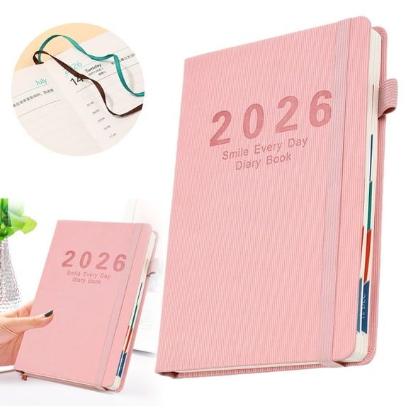 Vertical Calendar Notebook Ecohintz 2026 Strap-Bound Calendar Notebook ...