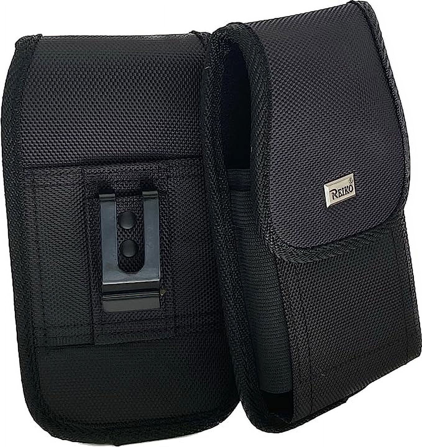 Vertical Canvas Case with Hook and Loop closure with belt clip and belt ...