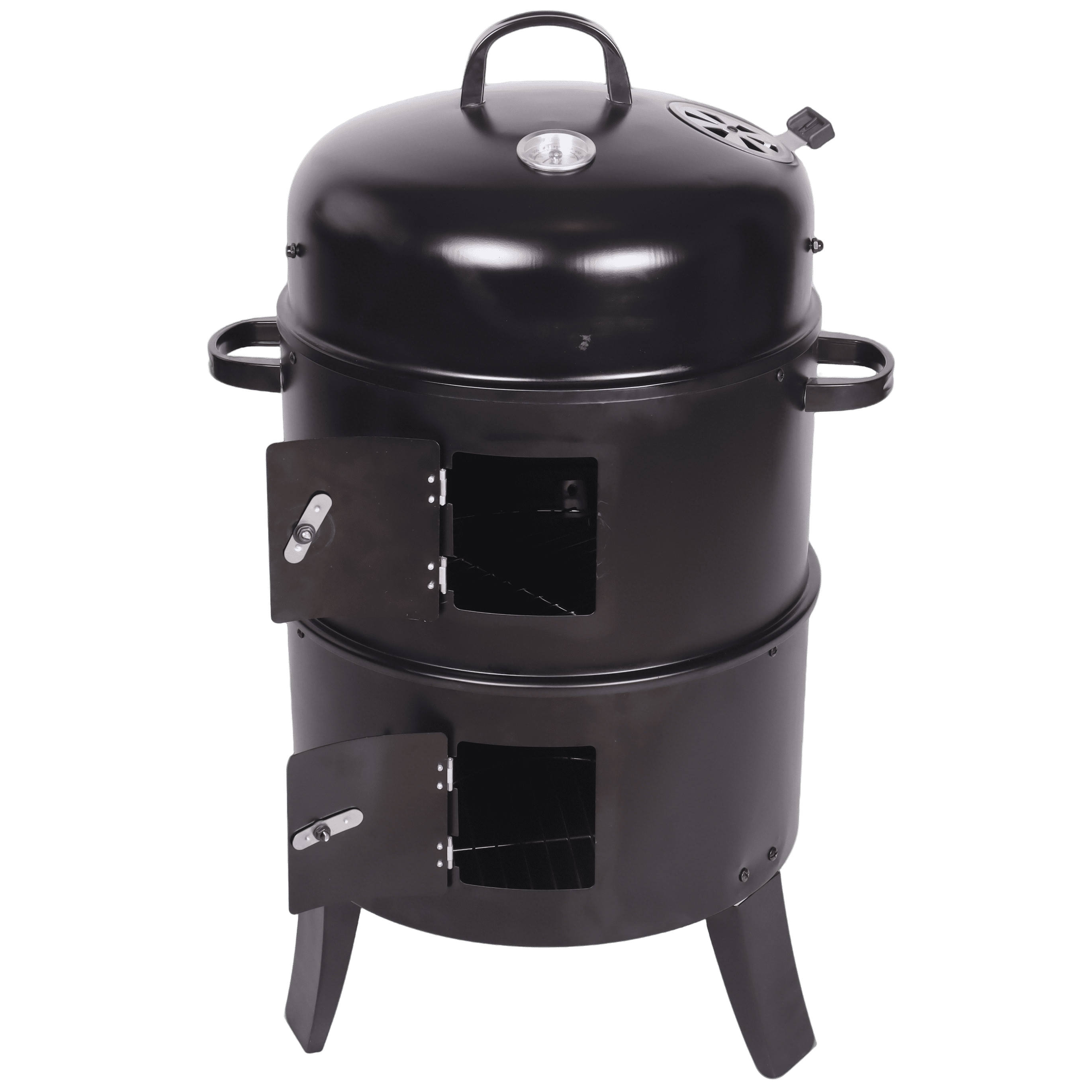 Vertical Charcoal Smoker Grill - Heavy-Duty Steel BBQ with Built-in ...
