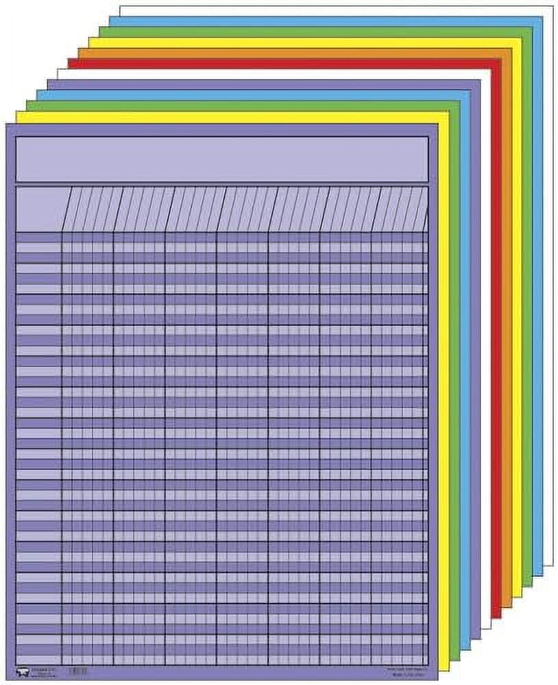 Vertical Chart Set of 12 - Walmart.com