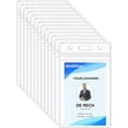 Vertical Clear Waterproof Id Card Holders With Sealable Zip Name Tag ...