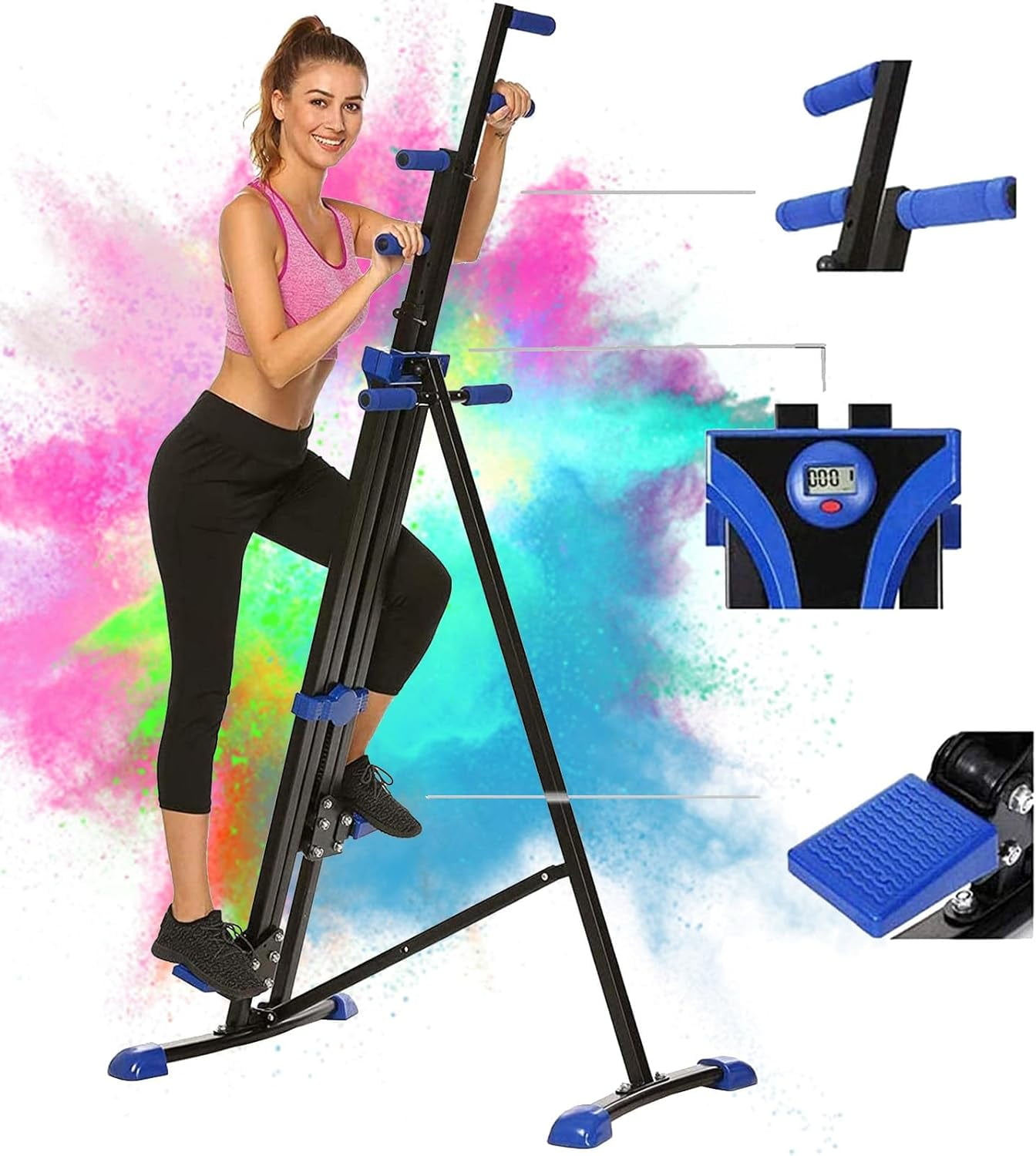 Vertical Climber Exercise Machine for Home Gym, 350 LBS Stair Stepper ...