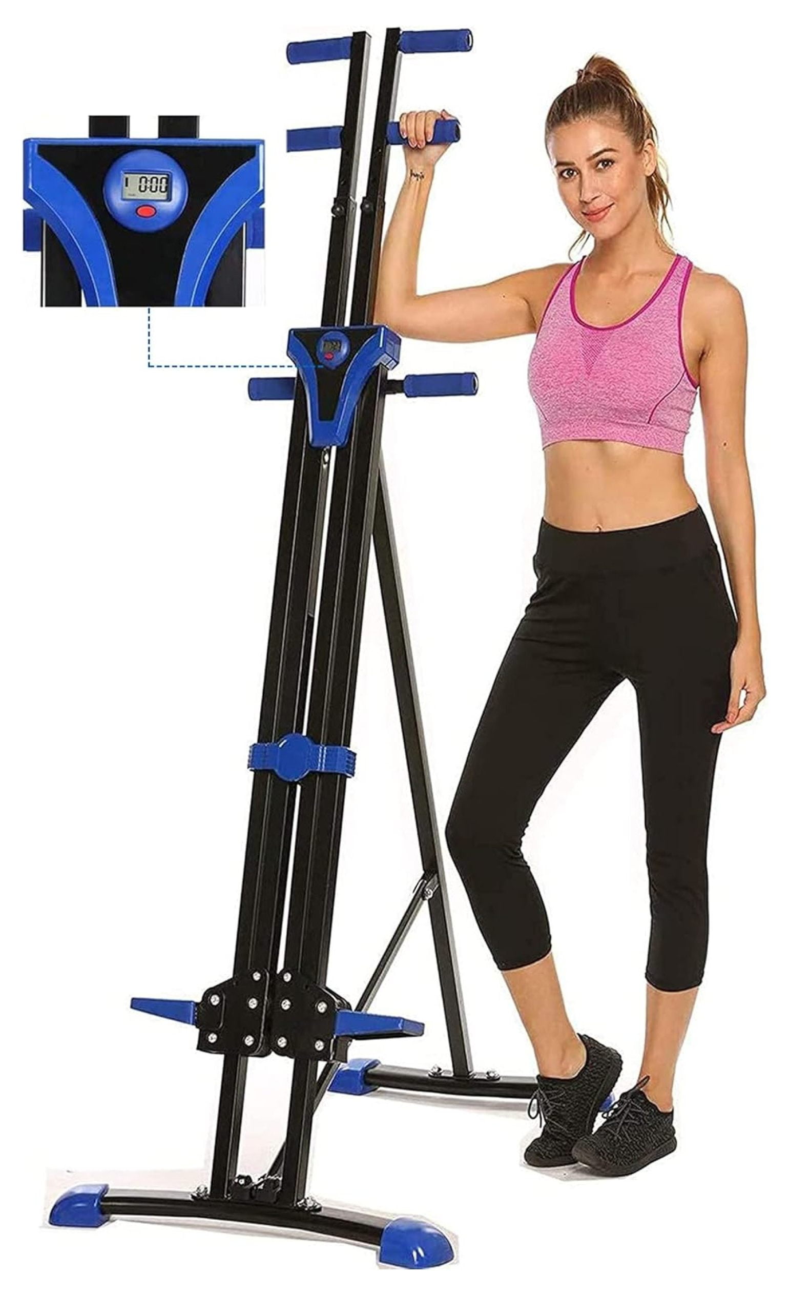 Vertical Climber Exercise Machine, Upgraded Folding Stair Climber ...