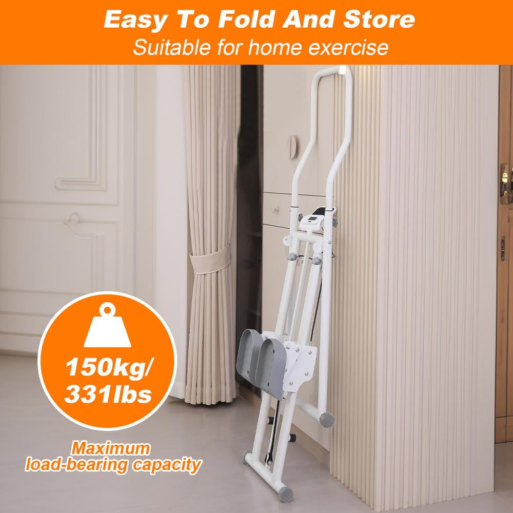 Vertical Climber Foldable Stairs Stepper with Handlebar Home Stair ...