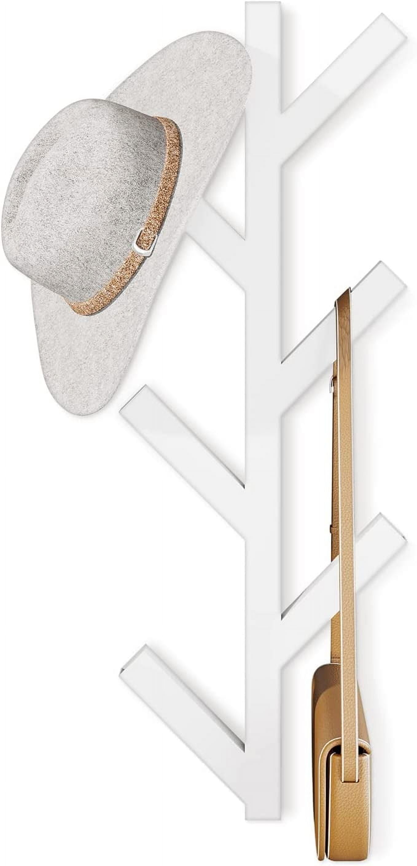 Vertical Coat Rack Wall Mounted, Metal Vertical Hat Rack for Wall ...