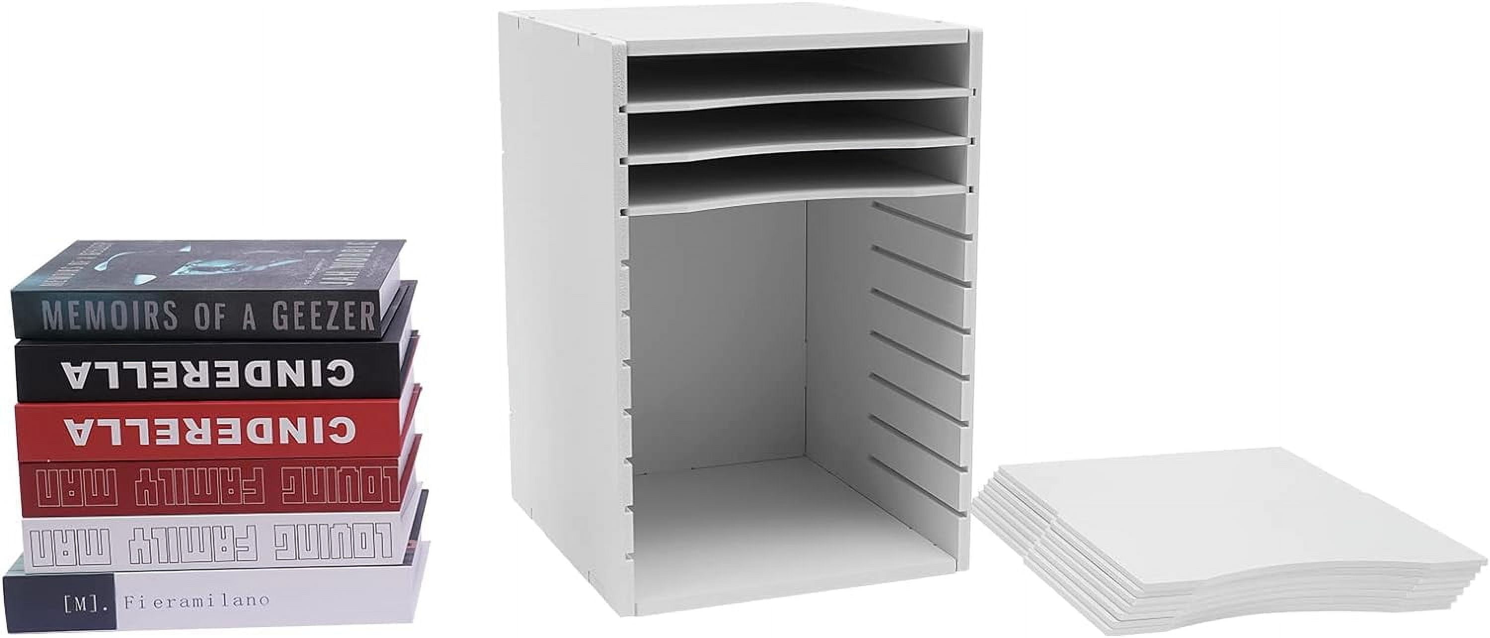 Vertical Desktop Sorter, Composite Panel Desk Shelf Organizer, 11 ...