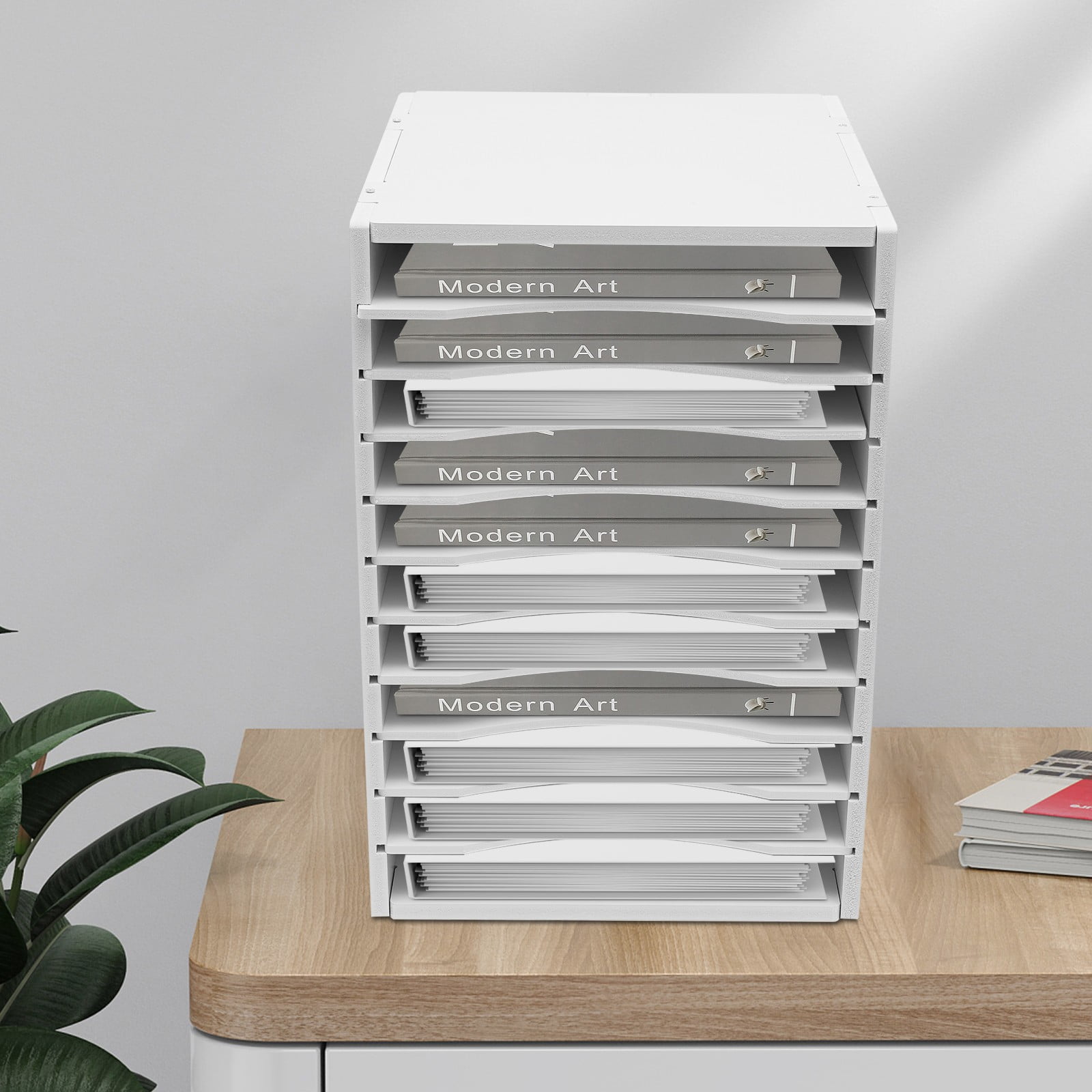 Vertical Desktop Sorter with 11 Compartments - Space-Saving Organizer ...