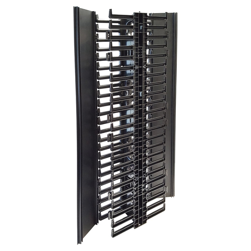 Vertical Dual Large Finger Duct With Hinged Covers for Open Racks, 240 ...