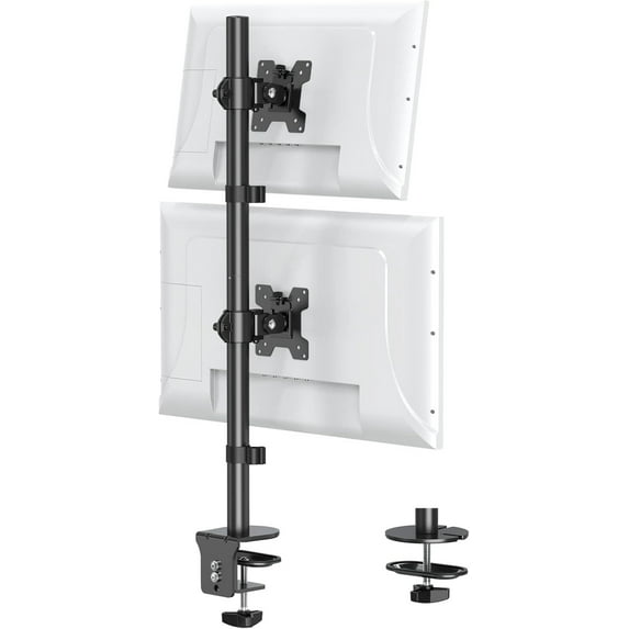 Vertical Dual Monitor Stand, Stacked Monitor Mount for 2 Monitors Up to ...