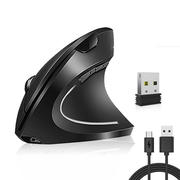 ASIASN-Vertical Wireless Mouse,2.4G USB Optical Ergonomic Mice with 3 ...