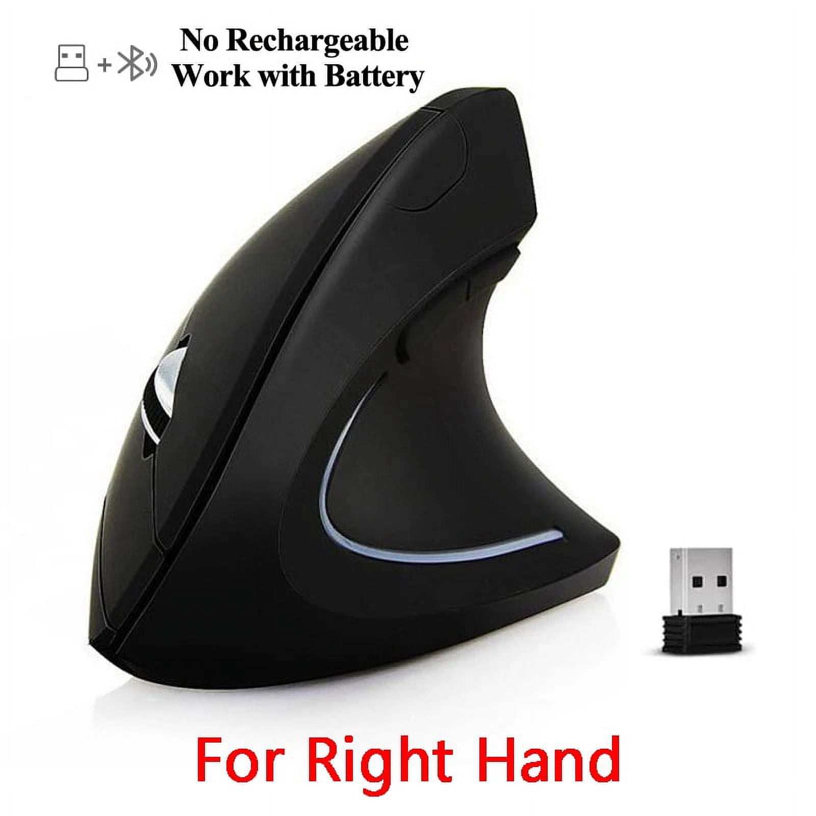 Vertical Ergonomic Portable Wired USB Wireless Mouse Rechargeable ...