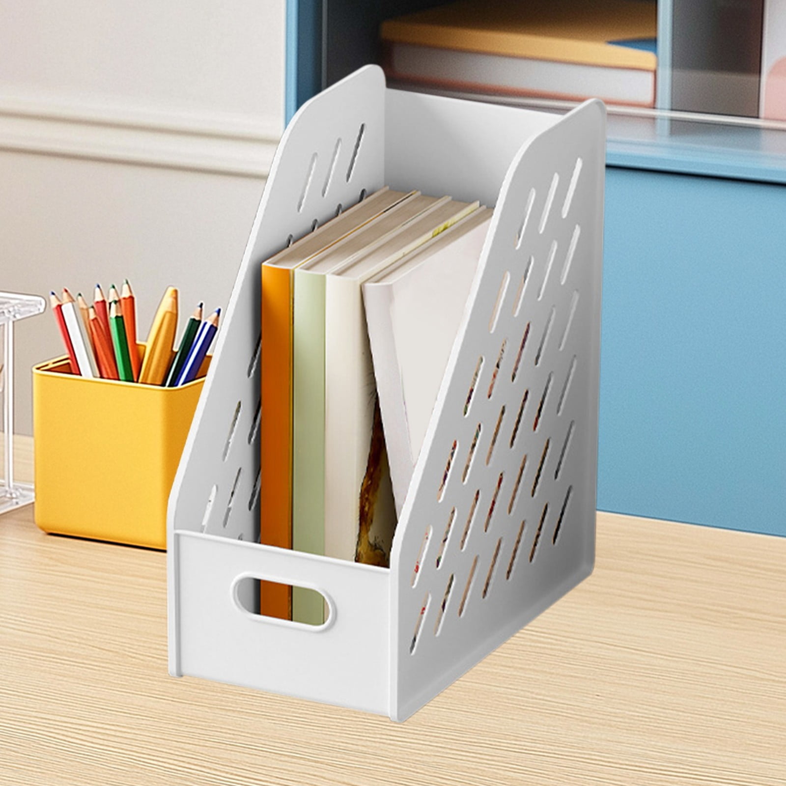 Vertical File Holder for Desk Magazine File Holder Desk Organizer File ...