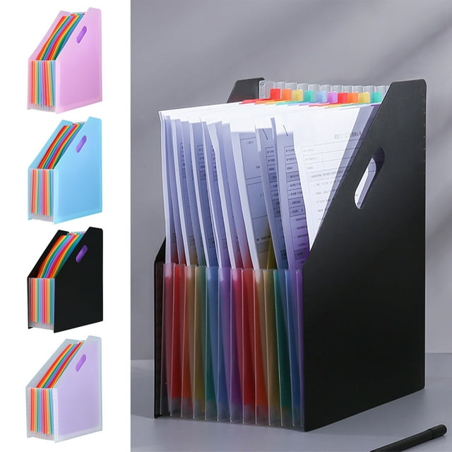 Vertical File Organizer, A4 Capacity Storage, Retractable Design, Multi ...