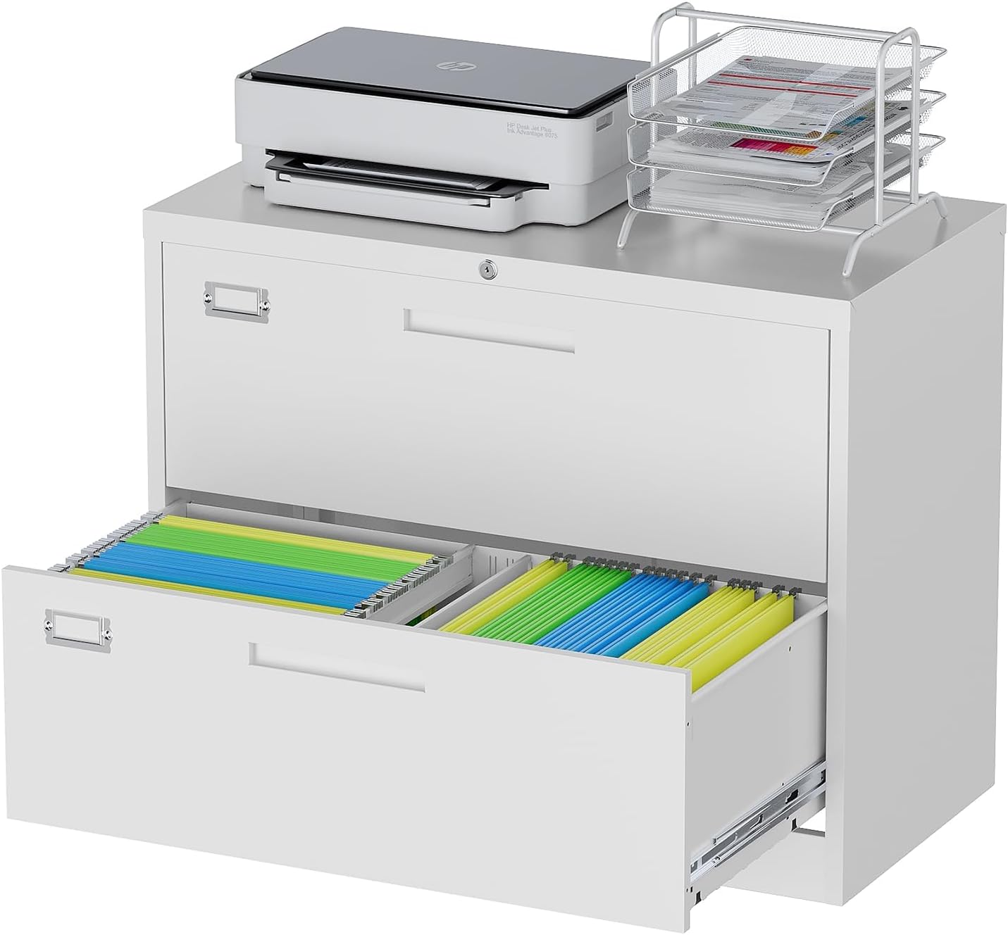 Vertical Filing Cabinet: Steel Lockable Storage Cabinet for Home Office ...