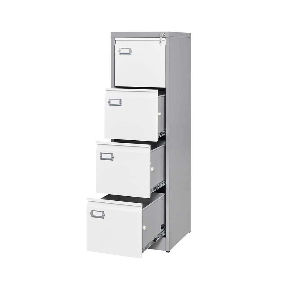 Vertical Filing Cabinets, 4 Drawer Small File Cabinet Organizer with ...