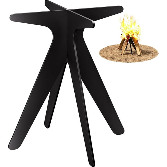 Vertical Fire Pit Grate, Metal Portable Fire Place Log Grate, 12 Inch ...