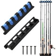 Vertical Fishing Rod Rack, Fishing Pole Holder Wall Mount Fishing Pole ...