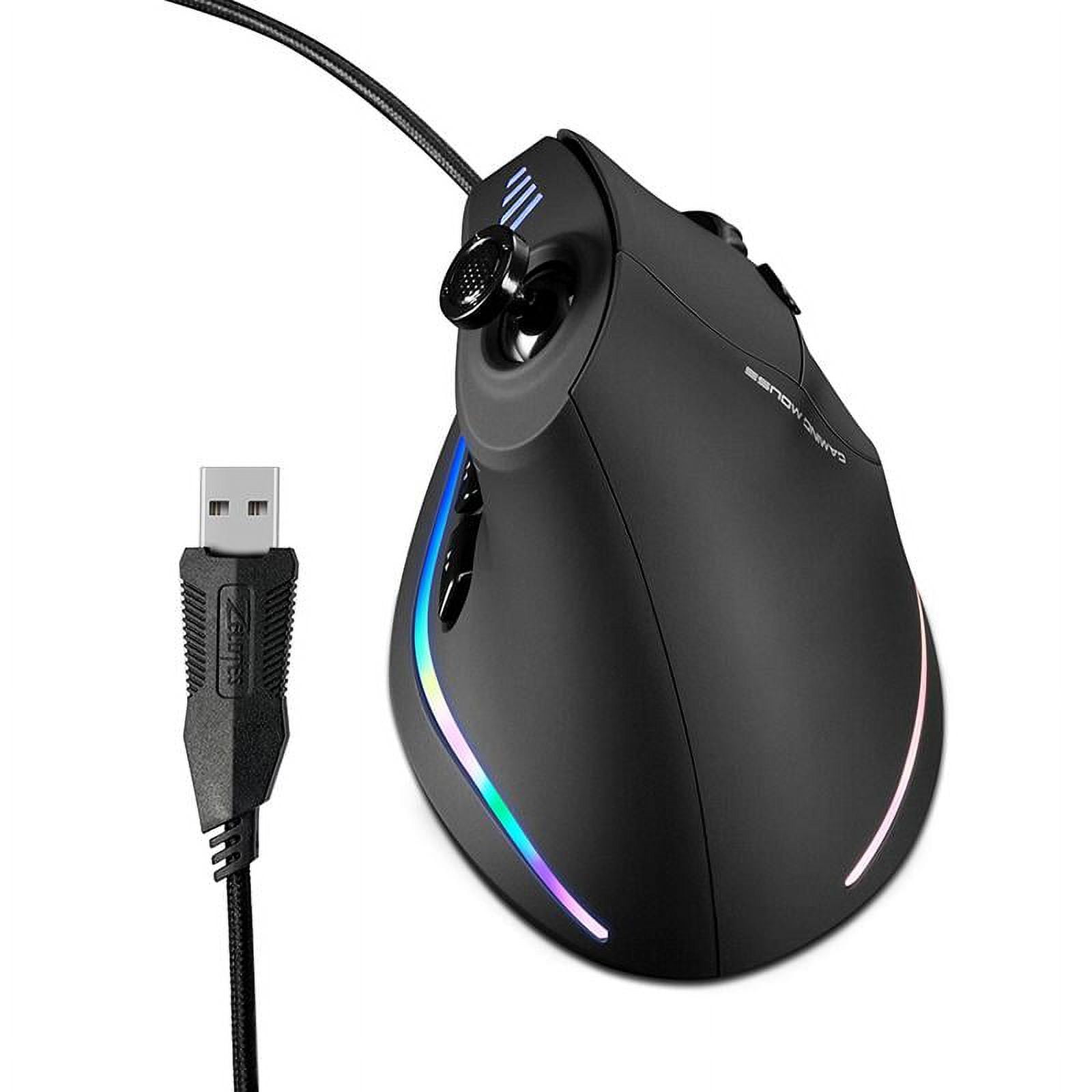 Vertical Gaming Mouse Wired RGB Ergonomic USB Optics Mouse Programmable ...