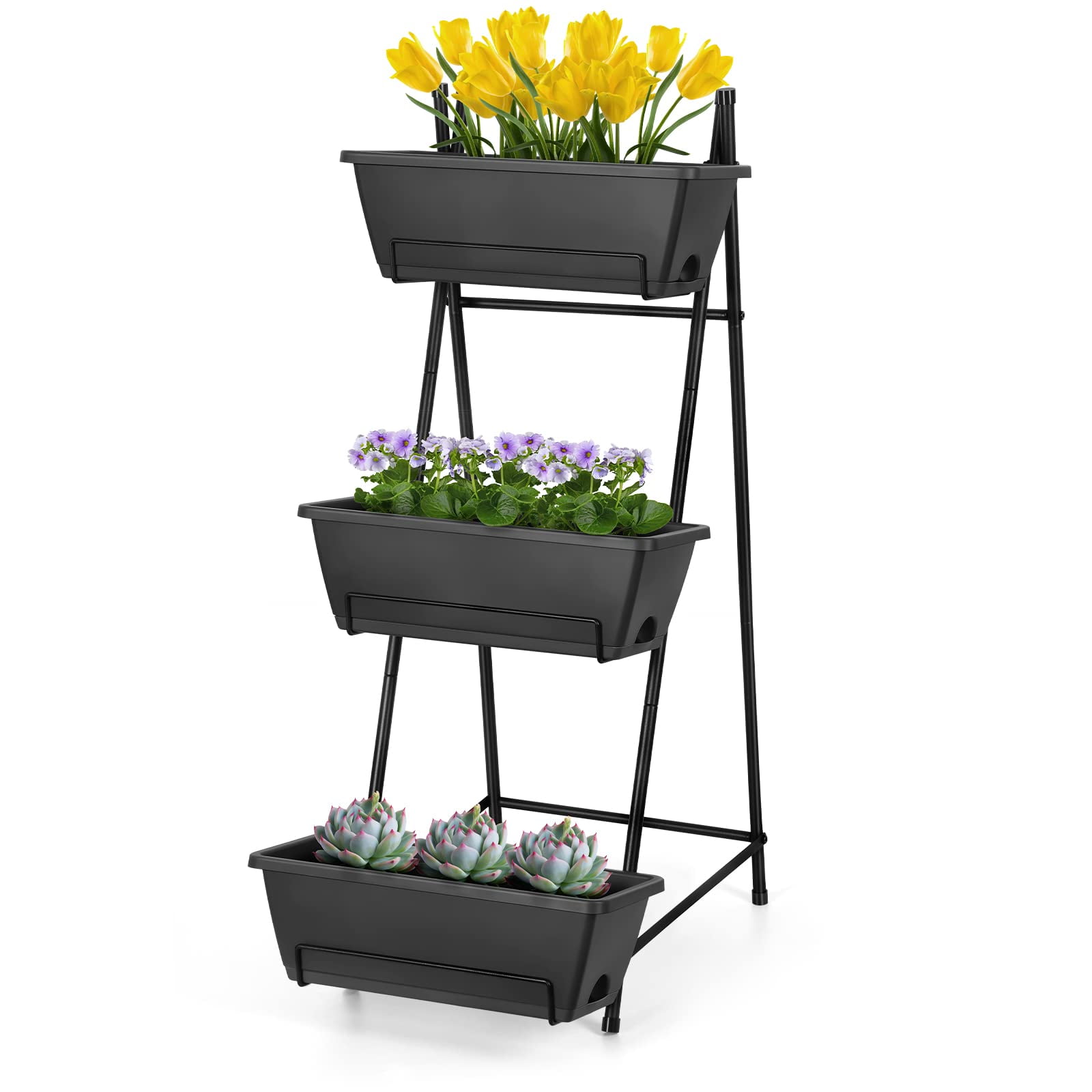 Vertical Garden Planter 3 Tier Raised Garden Bed Freestanding Elevated ...