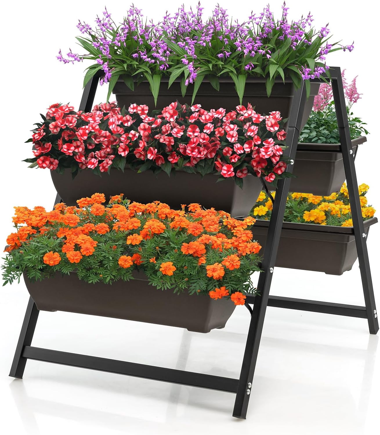 Vertical Garden Planter, 3-Tiers Planter Box with 5 Planter Box ...