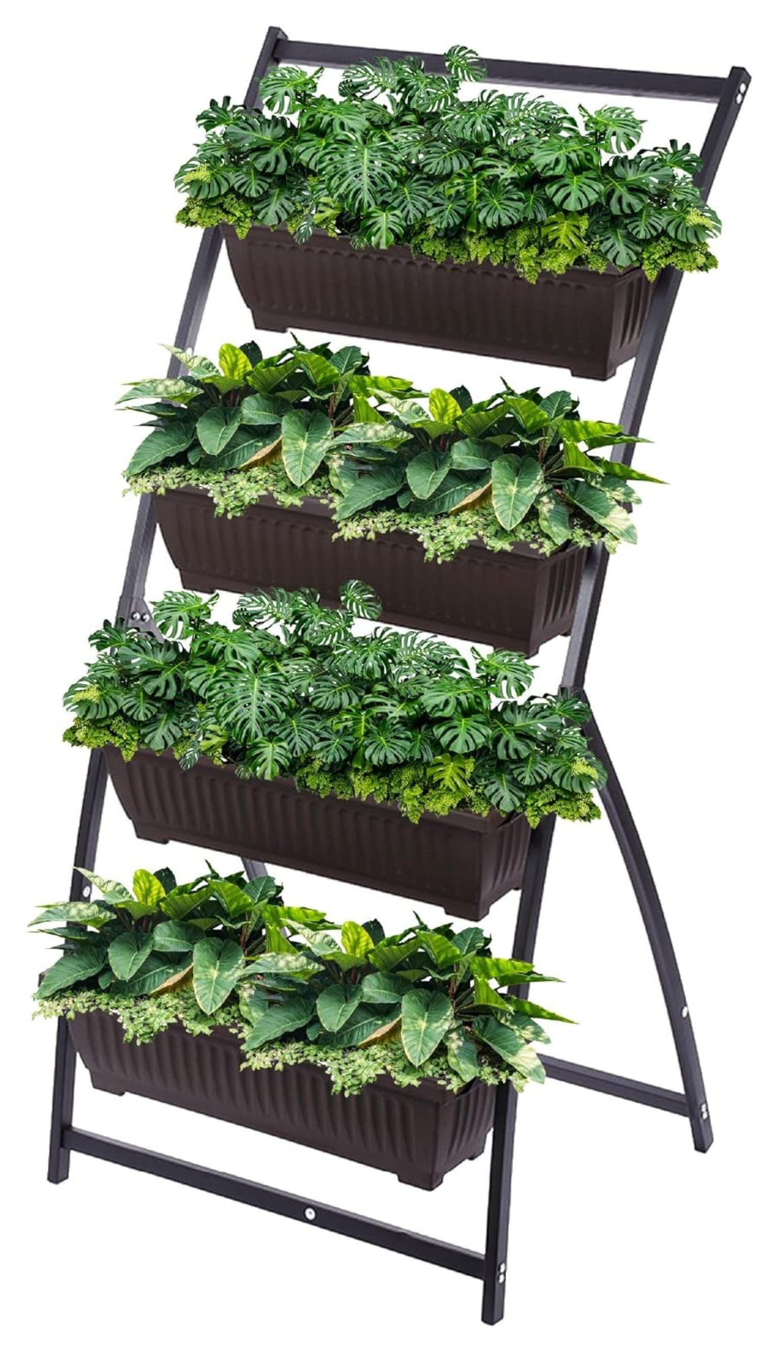 Vertical Garden Planter Balcony Garden Outdoor 4 Tier Raised Bed Box ...